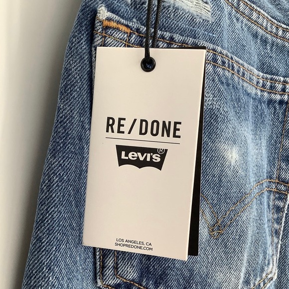 Re/Done | Jeans | New Redone Levis Sz 27 7s Straight Indigo Ass Rip ...